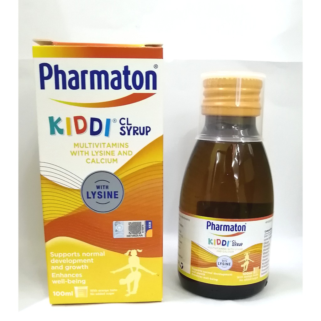 Pharmaton Kiddi Syrup with MUltivitamins, Lysine & Calcium 100ml ...