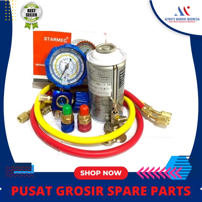 Package Contents Of Own Car AC FREON FREON R134 KLEA Cans (single siglass manifold) | Shopee ...