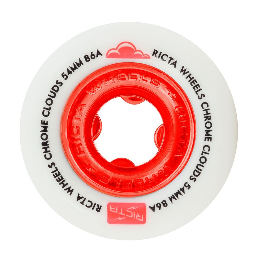 Ricta Chrome Clouds Red ( 86a ) Skateboard Wheels ( 54mm ) | Shopee ...