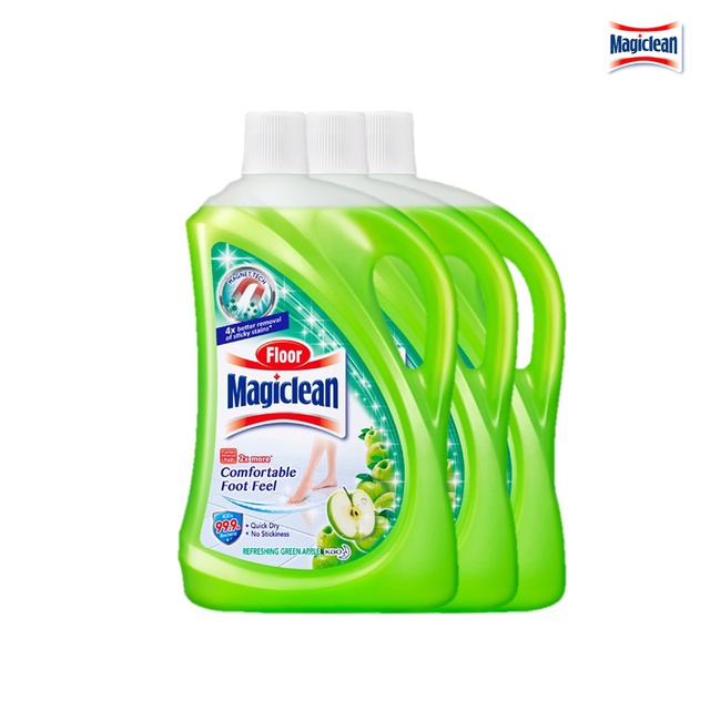 [Bundle of 3] MAGICLEAN Floor Cleaner Green Apple (2000ml) | Shopee ...