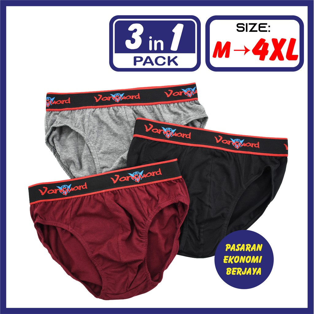 SELUAR DALAM DEWASA LELAKI 180# [3pcs/set] MENS UNDERWEAR/ SPENDER ...