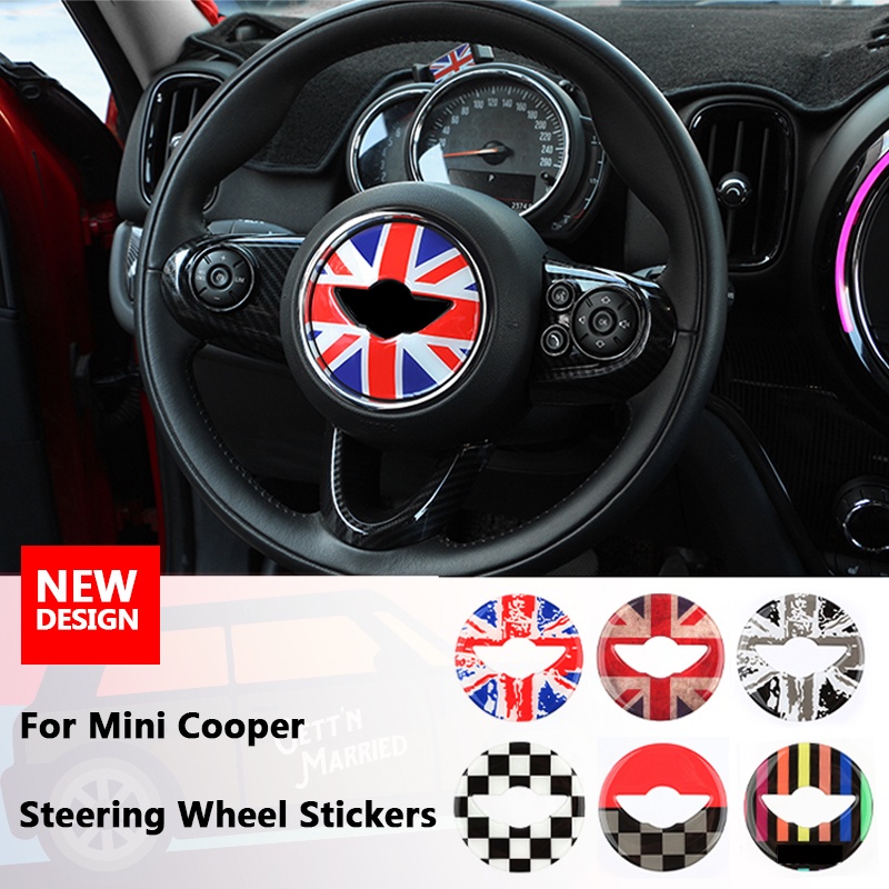 3D Dedicated Car Sticker For Mini cooper Accessories Steering Wheel ...