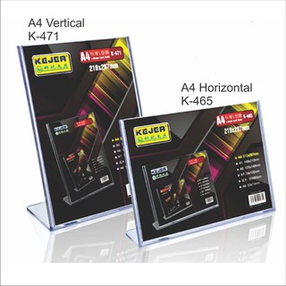 Acrylic L-Shaped Display Stand L Shape A4 / A5 / A6 / A7 / IC / A8 ...