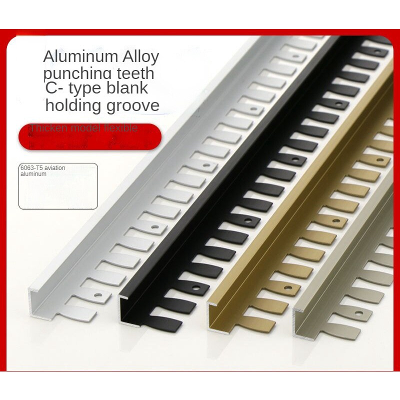 Aluminum Alloy Tile C- Type Blank Holding Groove Corner Strip Metal ...