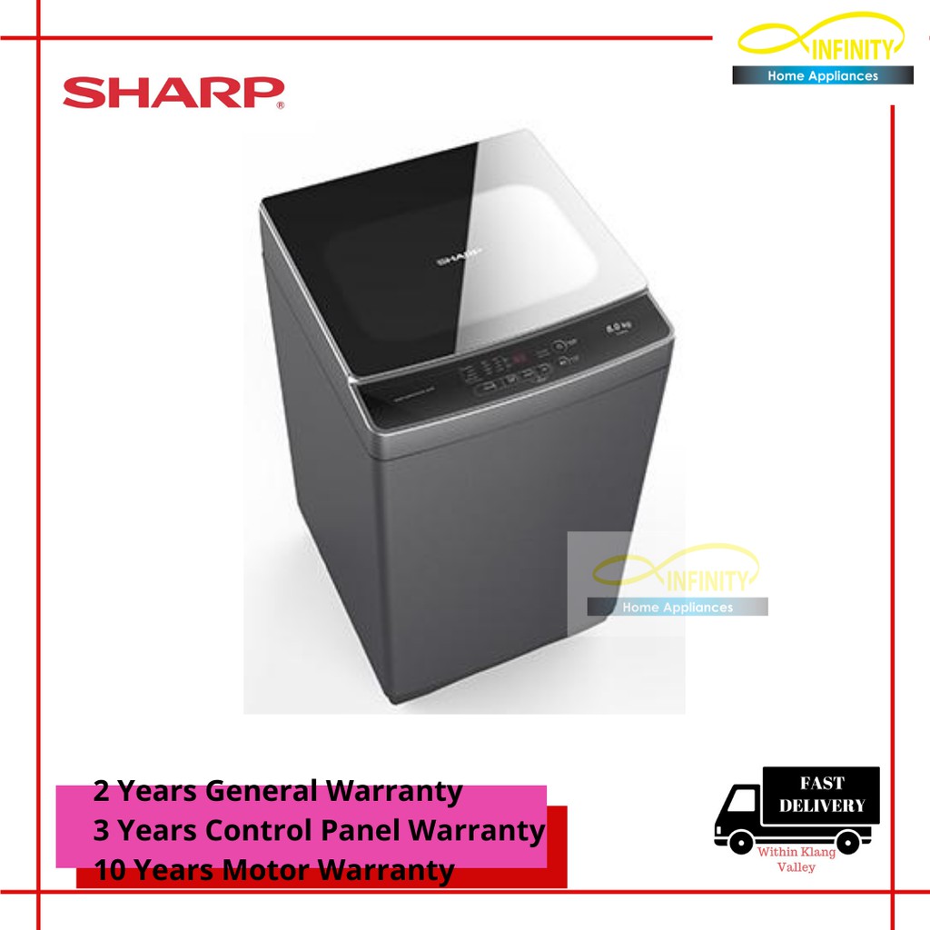Sharp 8kg Washing Machine ESX858 | Shopee Malaysia