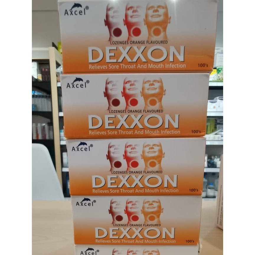 Axcel Dexxon Lozenges (Dequalinium) relieves sore throat and mouth ...
