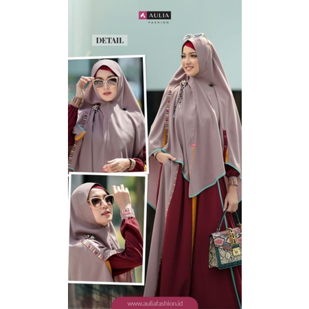 New!!! Clarisha DARK MAROON Beautiful Gamis By Aulia Fashion Can ...