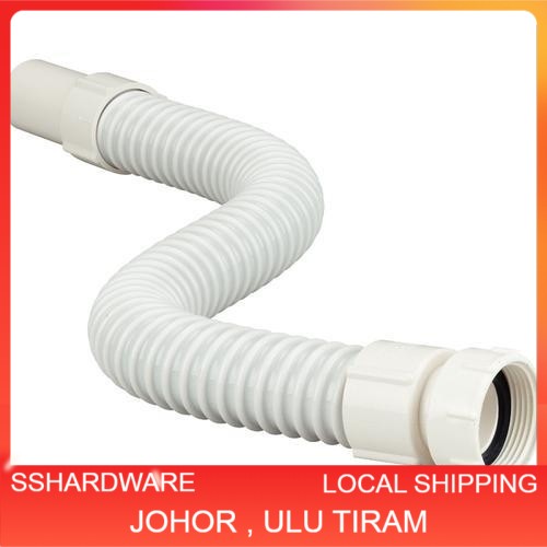 FLEXIBLE WASTE PVC PIPE FOR PLUMBING / BASIN / KITCHEN SINK / UNITRAP ...