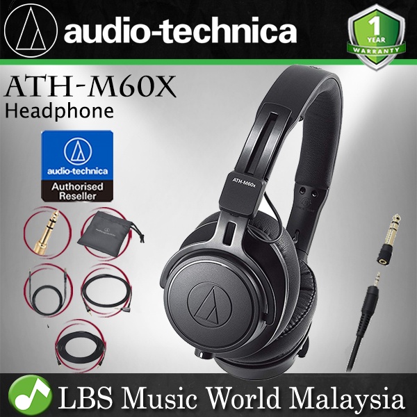 Audio Technica ATH-M60x On Ear Professional Monitor Studio Headphone (ATH M60X) | Shopee Malaysia