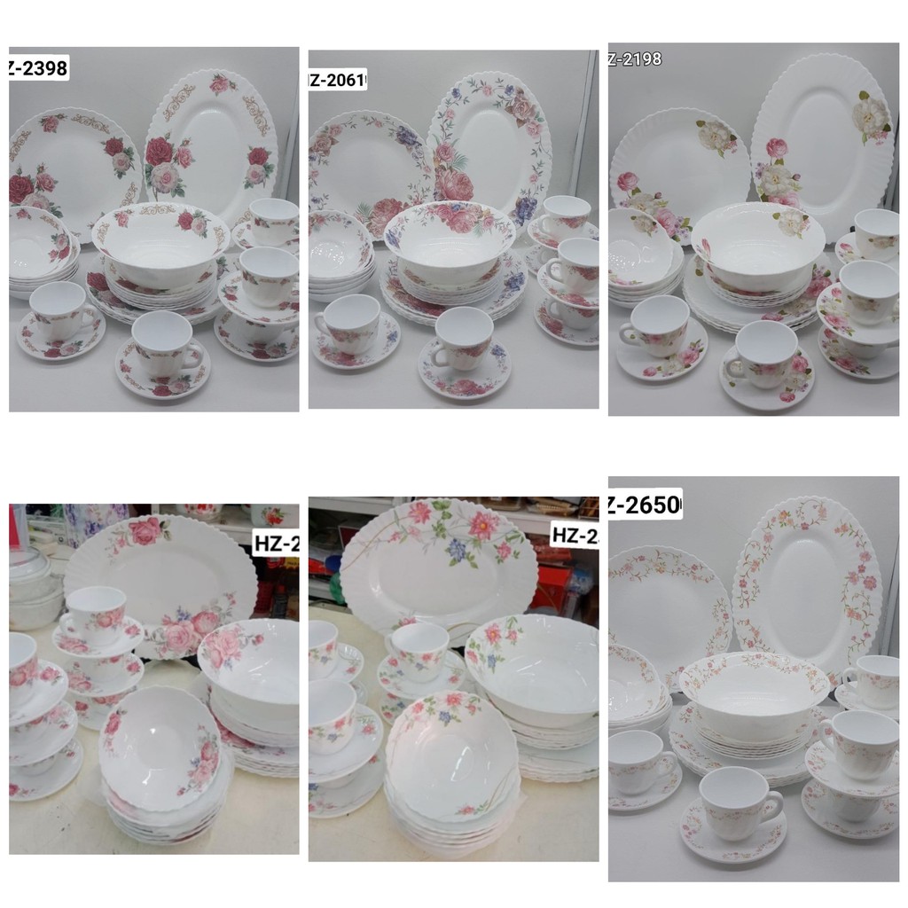 🔥 HOT SALES ! SET PINGGAN MAKAN 32PCS OPAL BRAND | Shopee Malaysia