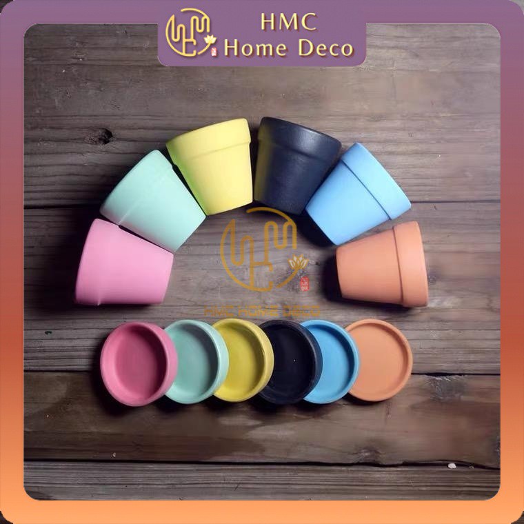 HMC New Color Macaron Colorful Pottery Flower Pot Cactus Succulent ...
