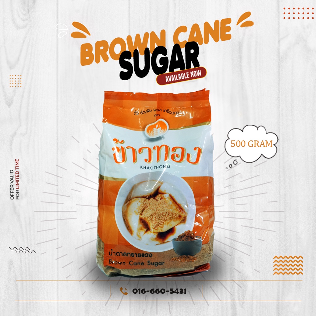 Gula Perang Thai Brown Cane Sugar 500 gram | Shopee Malaysia