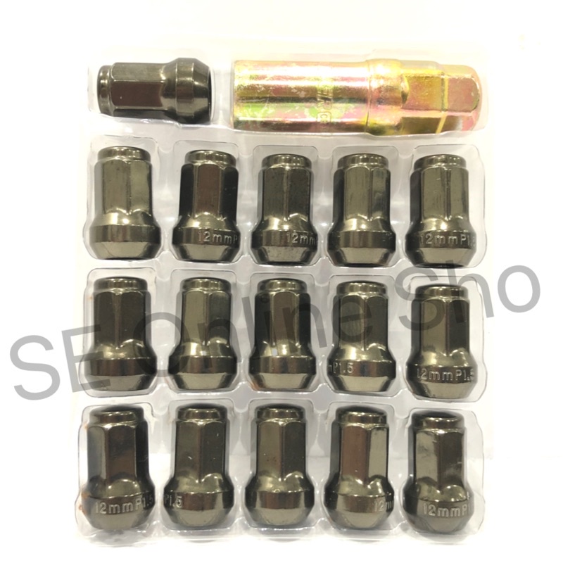 16Biji Nut Tayar Besi Heavy Duty Sport Rim Wheel Lock Special Lock Nut ...