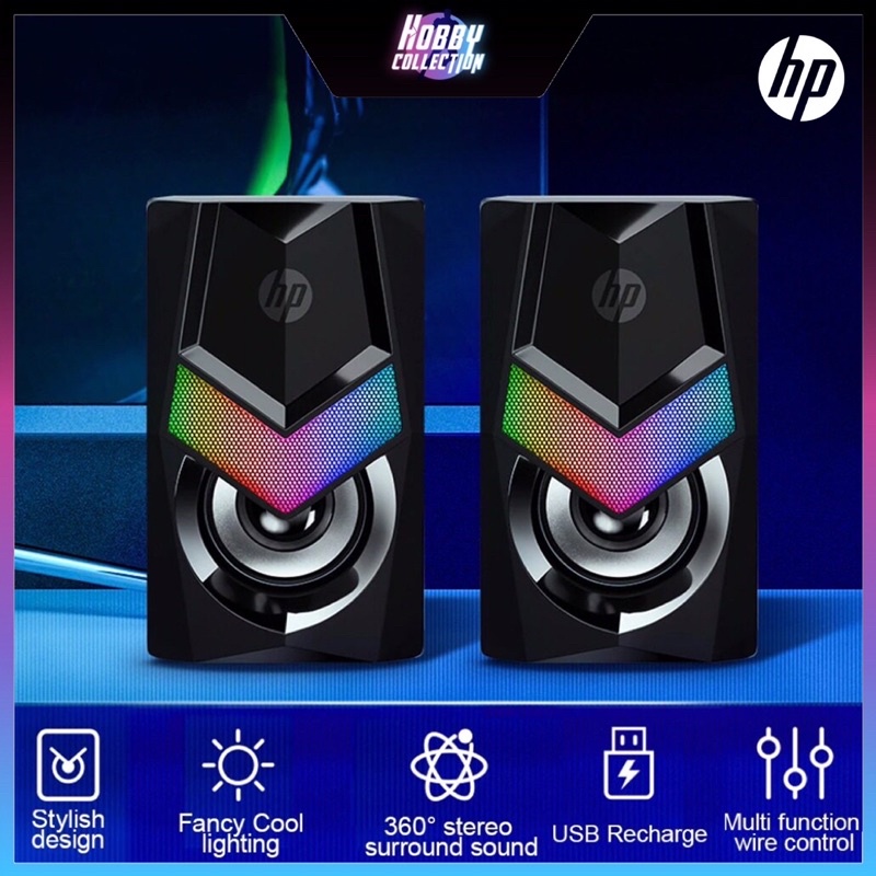 HP Multimedia Speaker EDH6000 GRB Light 360° Surround Sound System ...