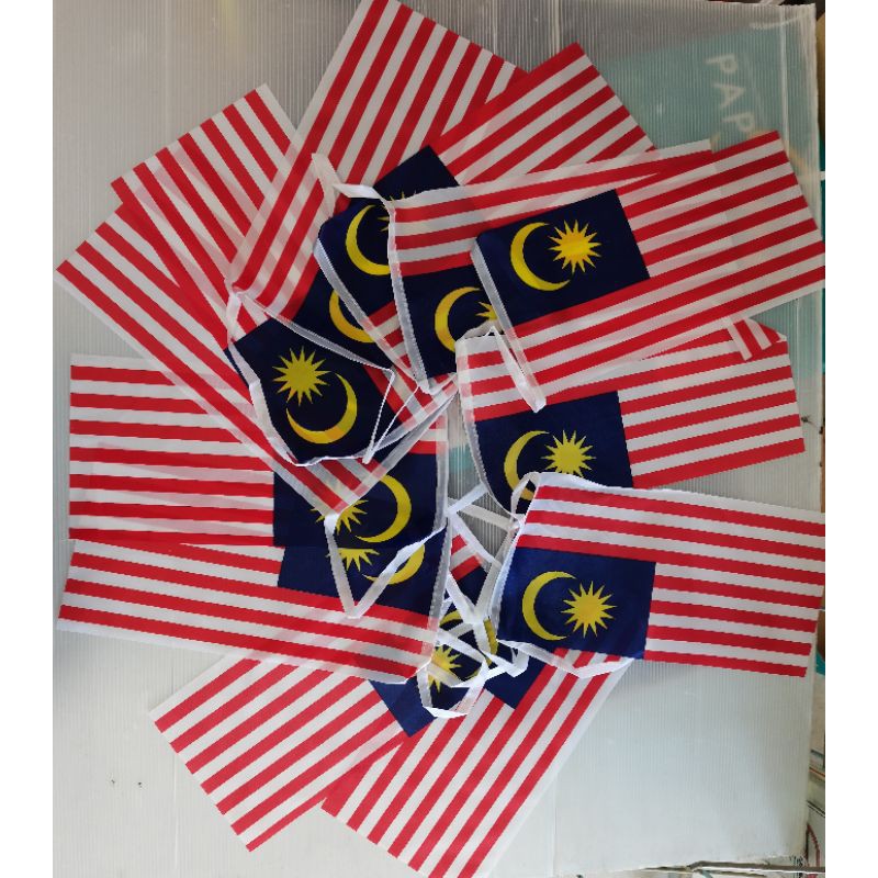 6×12" 12pc 15 Feet Malaysia banting Flag | Shopee Malaysia
