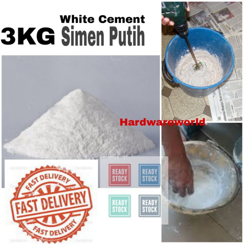 3Kg Simen Putih / 3Kg White Cement 💥 Hot Selling 💥 | Shopee Malaysia
