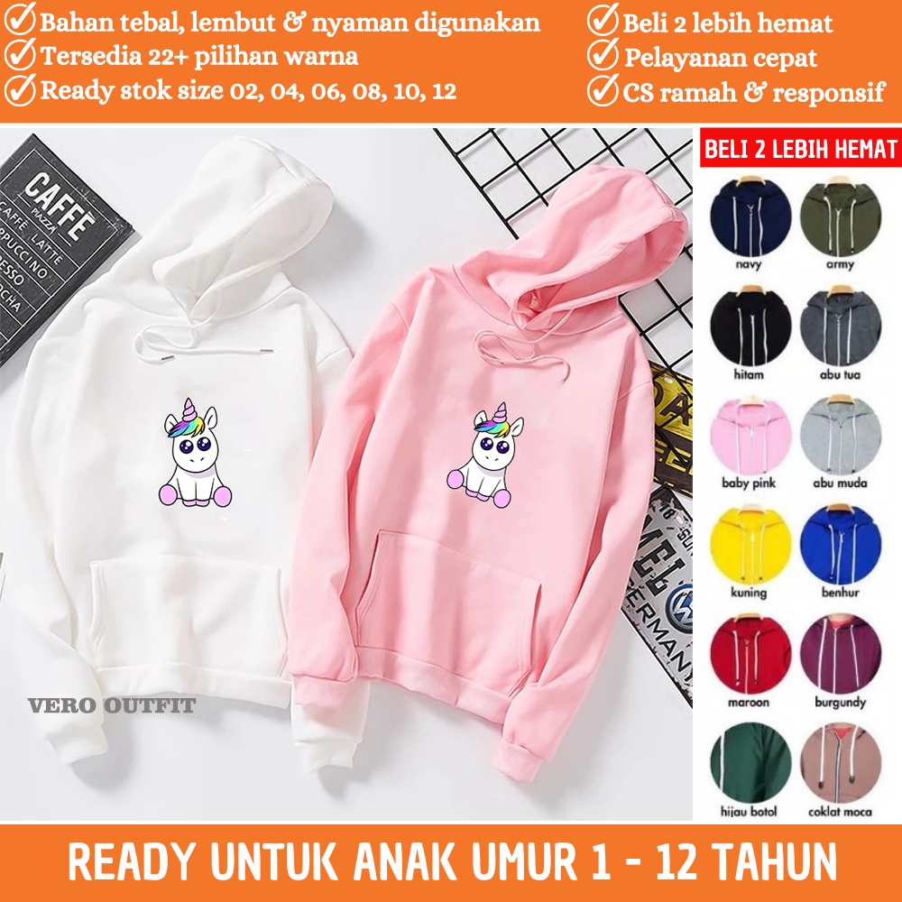Hody Hoodie Jacket for Children Girls Girls Unicorn Motif Pony ...