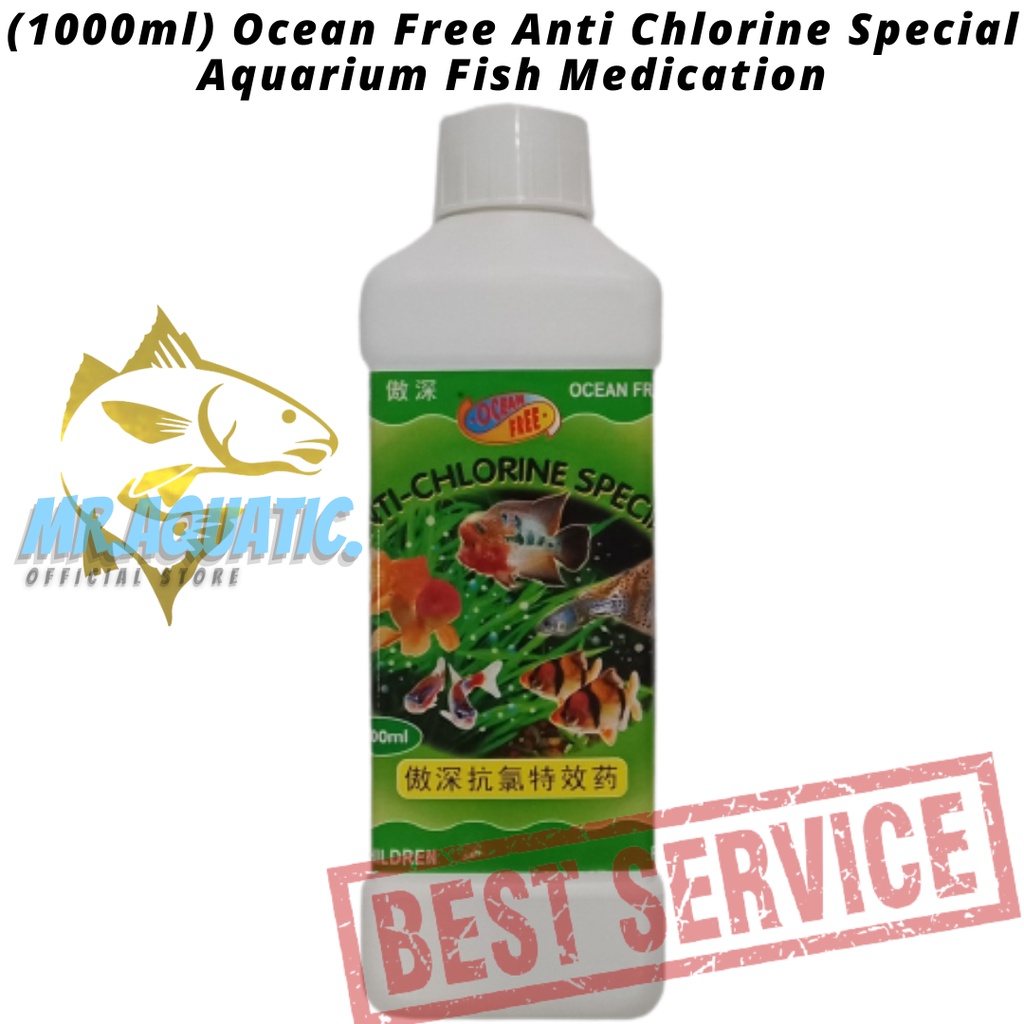 (1000ml) Ocean Free Anti Chlorine Special Aquarium Fish Medication ...