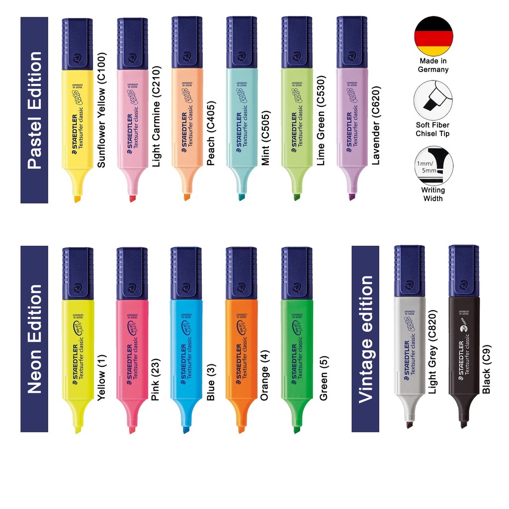 STAEDTLER 364 Textsurfer Highlighter / Hidelighter - Classic Vintage ...