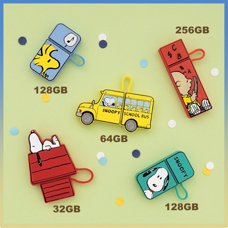 [PEANUTS] Snoopy USB 3.0 / 32GB, 64GB, 128GB, 256GB / Snoopy, Charlie ...