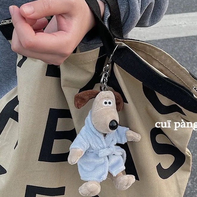 Ohaya Cute gromit Plush Toys Keychain bathrobe puppy bag Keychain Car ...