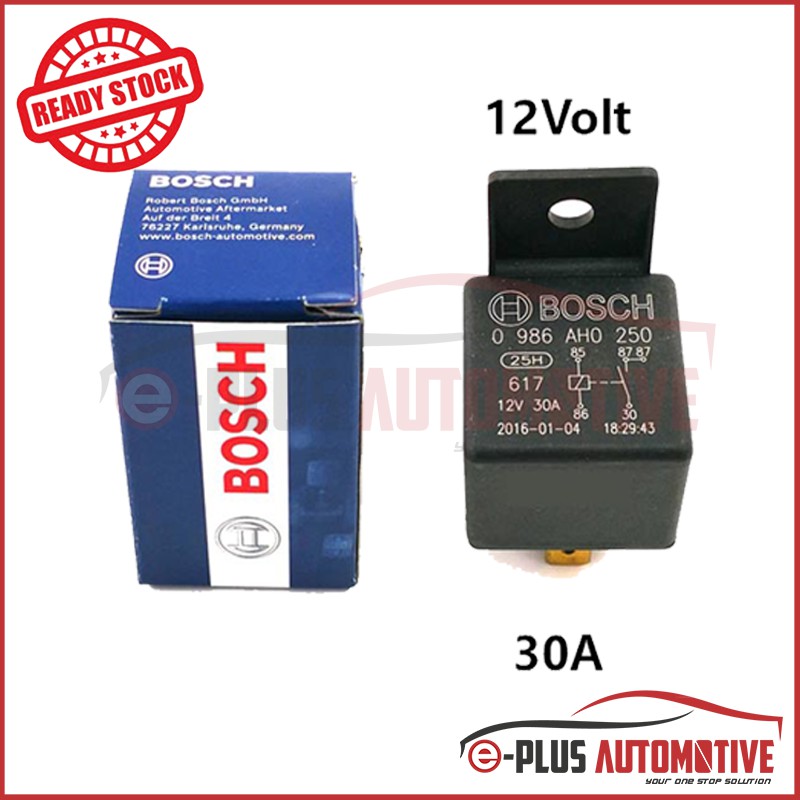 Original Bosch Universal Car 5 Pin Mini Relay 12V 30A | Shopee Malaysia