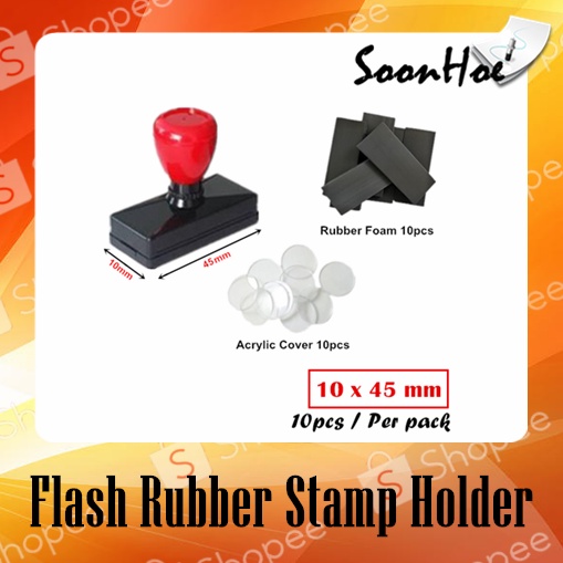 Flash Rubber Stamp Holder 10mm*45mm ( 10pcs/pack ) | Shopee Malaysia