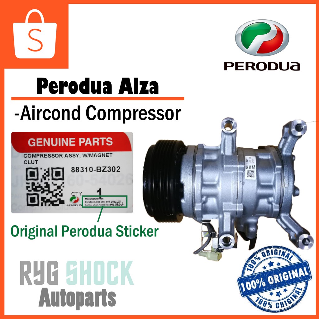ORIGINAL PERODUA ALZA AIRCOND COMPRESSOR [88310-BZ302] | Shopee Malaysia