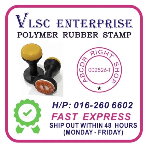 Rubber Stamp Round Chop Normal | Shopee Malaysia