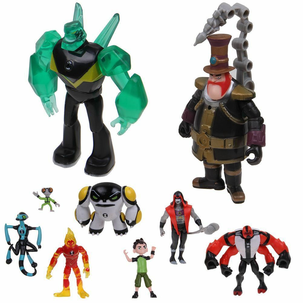 10 Action Ben Figure Play Set With Heatblast And Four Arms Ideal For ...