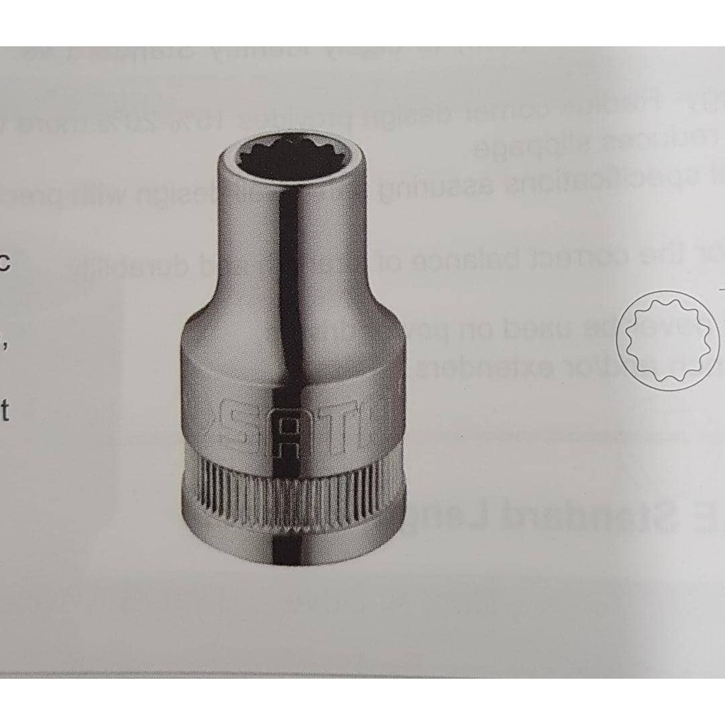 SATA 13601-13620 1/2" DR. 12 POINT STD LENGTH BOX SOCKET 8 9 10 11 12 ...