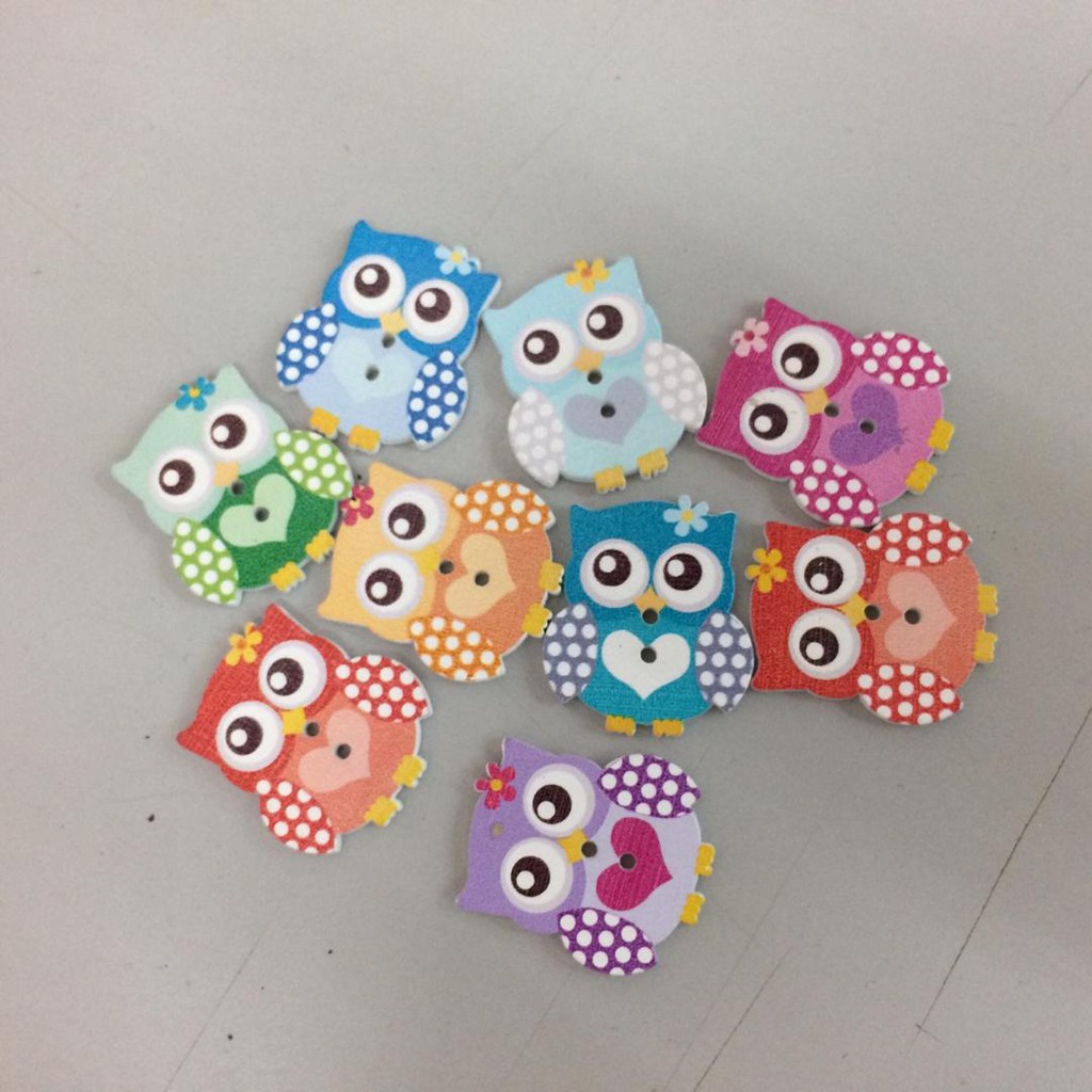 🔥HOT ITEM🔥cartoon 🤪 50 PCS / 100 PCS Wood Button 2 Hole/ Butang kayu ...