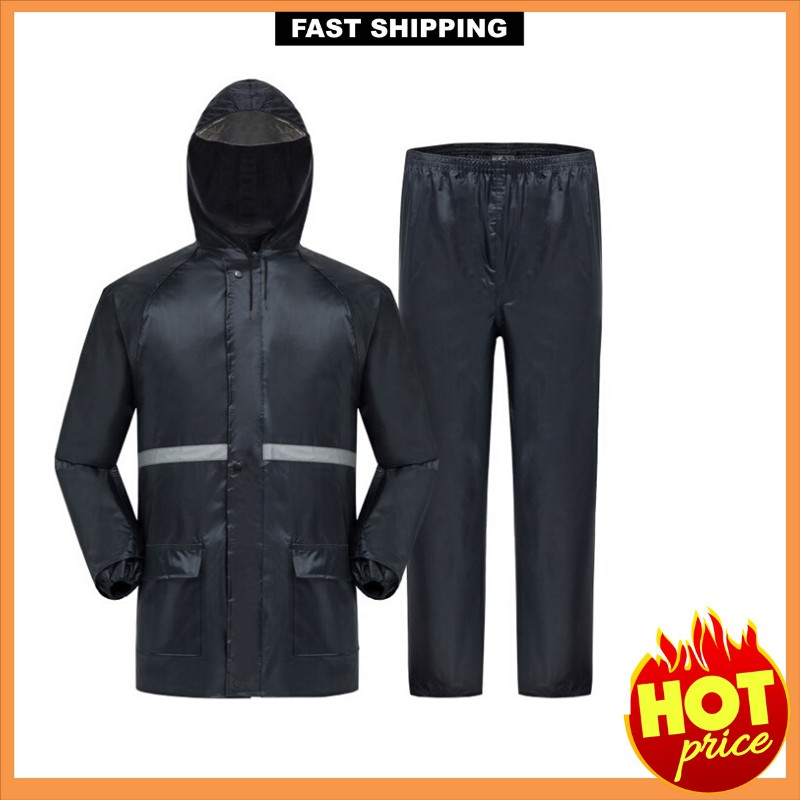 🔥 SHOCKING SALES🔥Motorcycle Raincoat Baju Hujan Outdoor Jacket + Pants ...