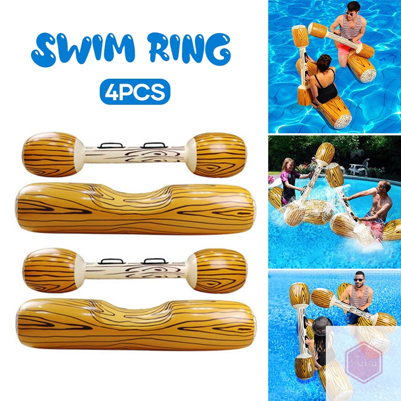 Battle Log Rafts Inflatable Pool Float Row Toys Outdoor Games Pool ...