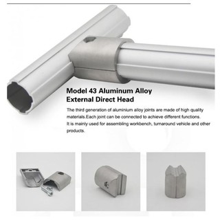 Aluminum Pipe Dia28mm 1.2T Lean Tube Metal Connector Joint Pipe ...