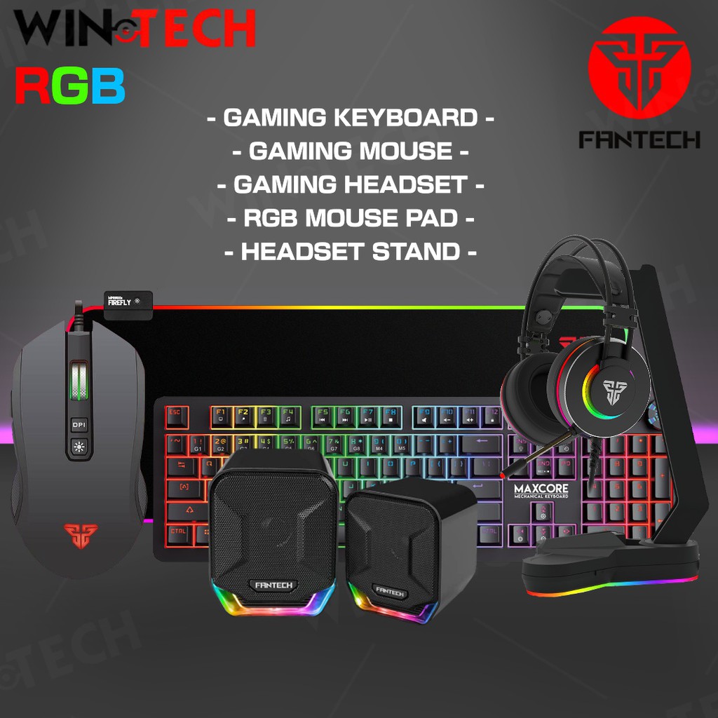 FANTECH GAMING SET GAMING KEYBOARD GAMING MOUSE GAMING HEADSET MOUSE ...