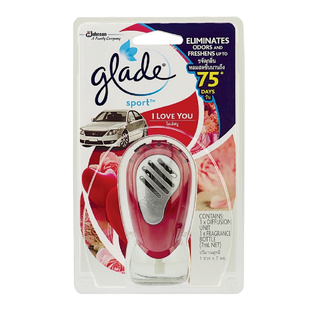 Glade Sport Car Air fragrances Starter Kit I Love You (7ml) | Shopee ...