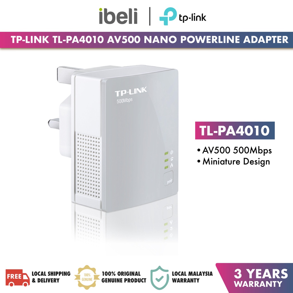 [Clearance] TP-LINK TL-PA4010 AV500 Nano Powerline Adapter | Shopee ...