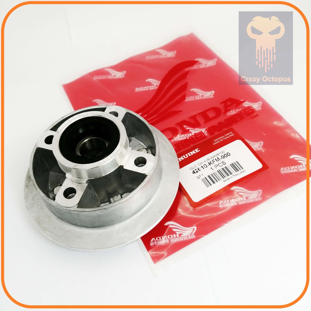 Clutch Hub HONDA EX5 / EX5 DREAM / WAVE100 W100 Chrome/Grey/Silver Sprocket Hub Complete Set ...