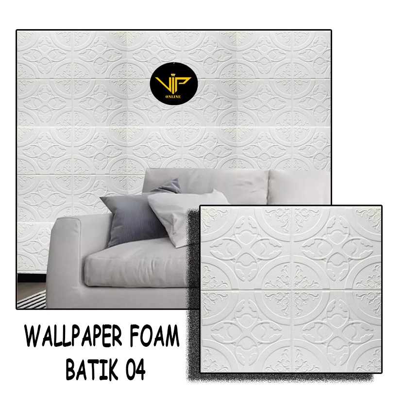 Vip Wallpaper Foam Batik Motif 04 3D Brick Sticker Wall Paper Sticker ...