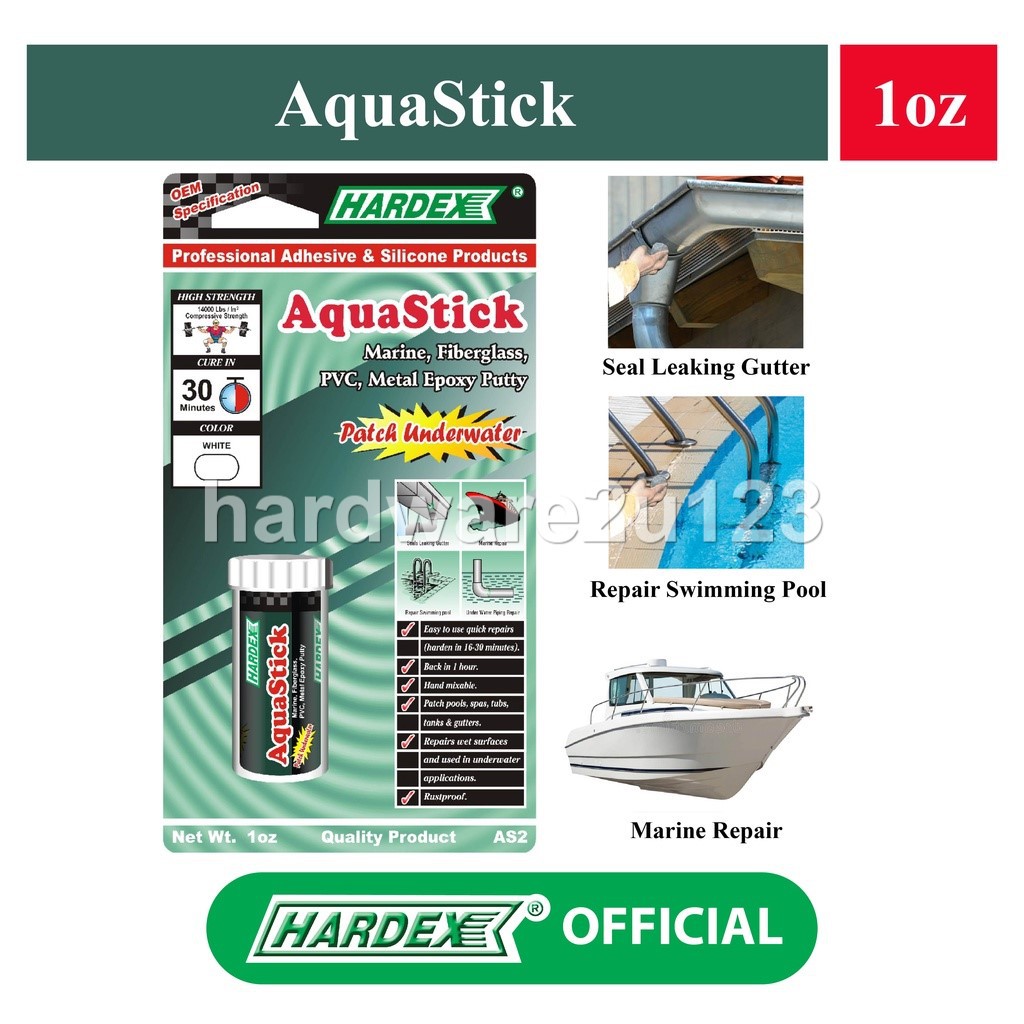 HARDEX Aquastick Steel Underwater / Steelstick Reinforced Epoxy ...
