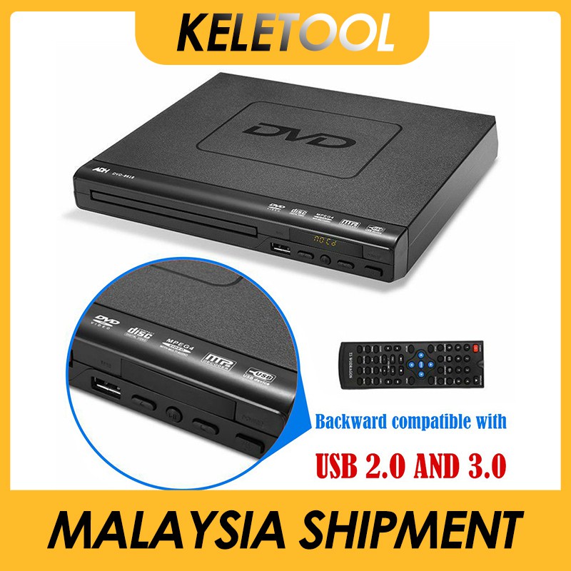 ☑DVD Player Compact Multi Region ADH CD SVCD VCD Disc Upscaling USB ...