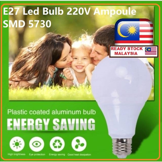 🌻 Local Stock 🌻 E27 Led Bulb Light Nature White Energy Saving Bubbe ...