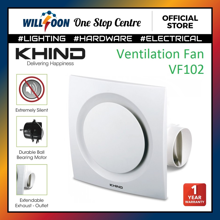 KHIND VF102 Ventilation Fan / Exhaust Fan ceiling Type | Shopee Malaysia