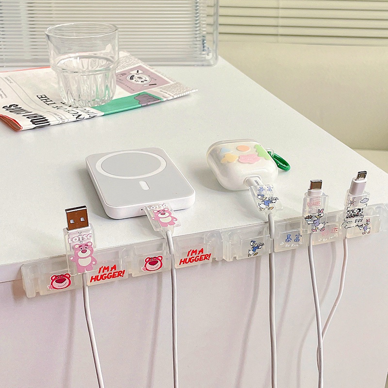 5 in 1 Universal Cable Organizer Cute Cartoon Transparent USB Cable ...