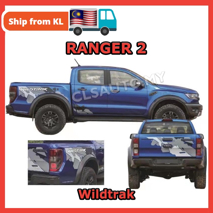 Ford Ranger Raptor Car Body Sticker Design 2 (1 Set) Pelekat Ranger ...
