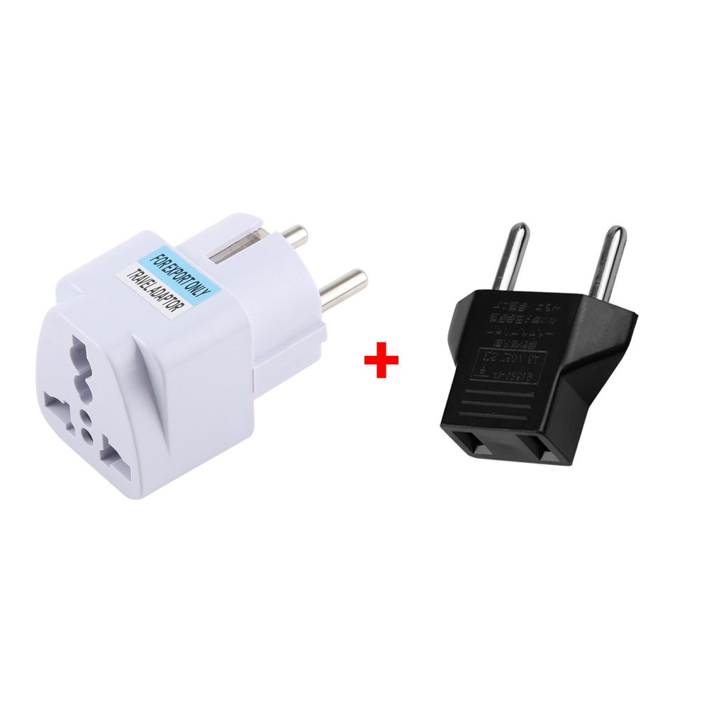 Adapter Pin Plug European Korea Type F + C | Shopee Malaysia