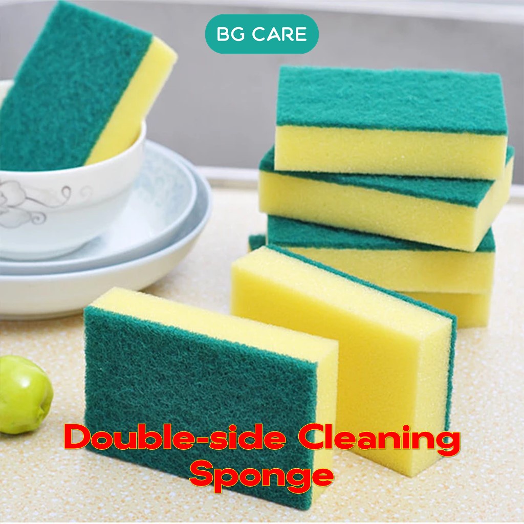 Double Side Dishwashing Sponge Pan Pot Dish Wash Sponges Household ...