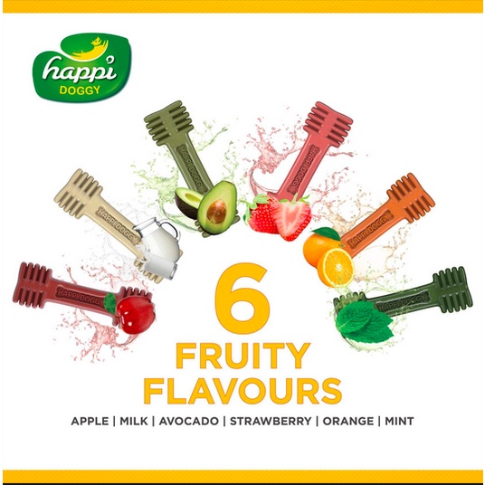 Happi Doggy Dental Chew 4 inches Assorted Flavors | Shopee Malaysia