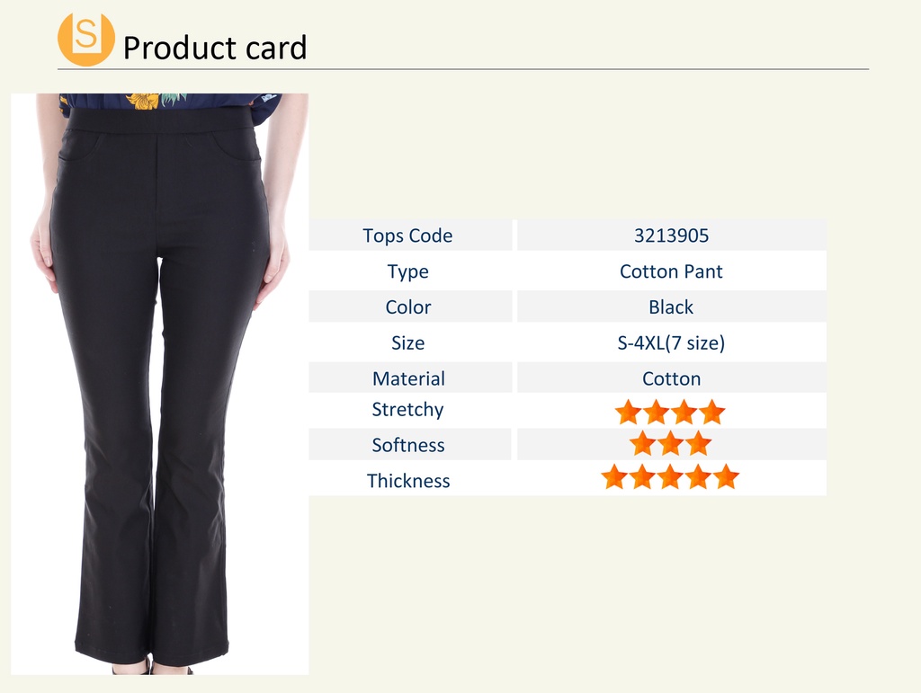 US Ladies Boot Cotton No Zipper Women Long Pants - Size S-4XL 3213905 ...
